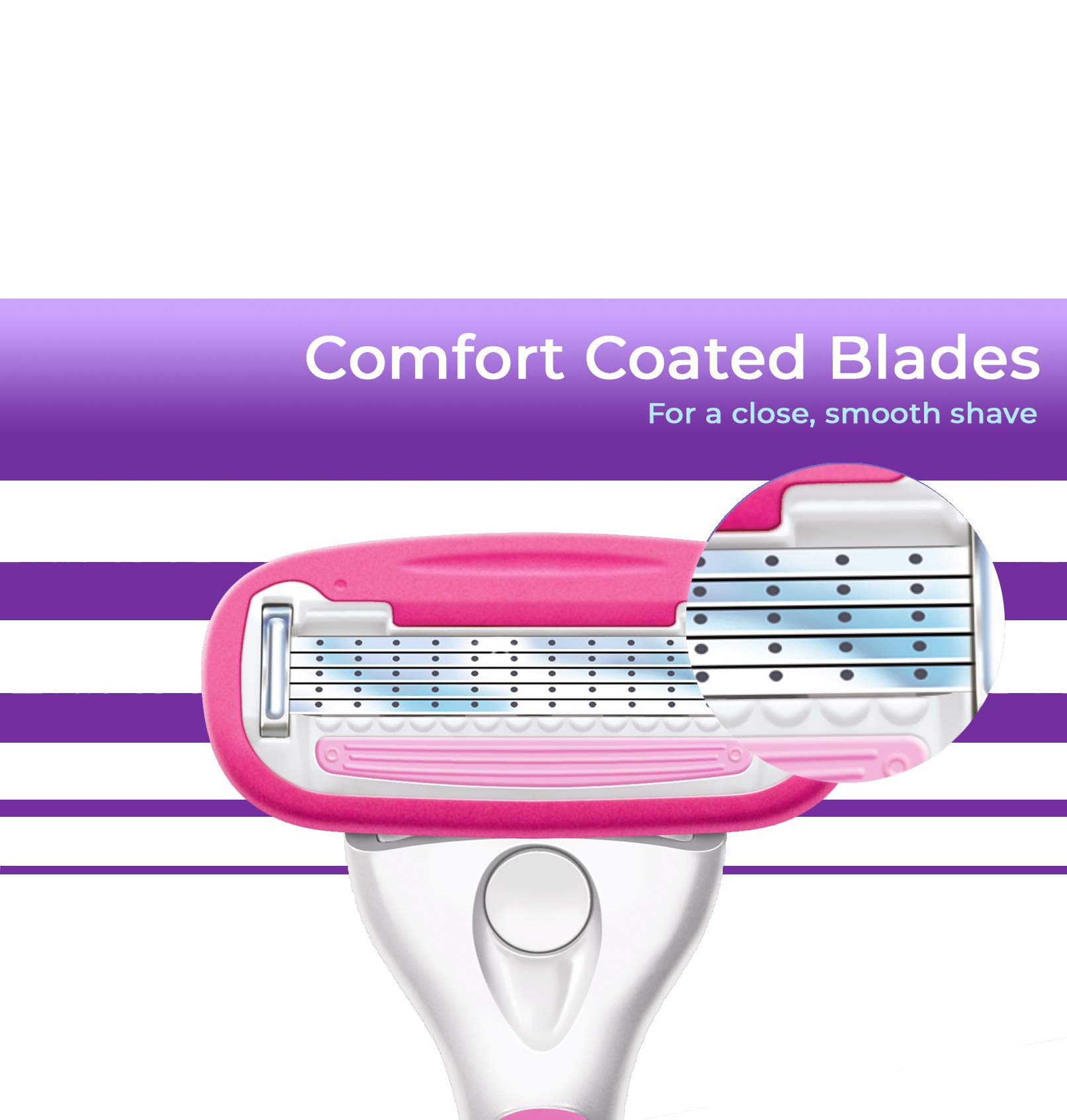 Personna Women's 5 Blade Razor Bulk Pack of 24 Replacement Cartridges Only For Personna Razors - Handle Not Included With This Pack