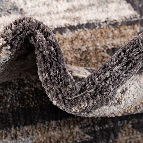 Unique Loom Eco Southwestern Collection Area Rug - Springdale (Runner 2' 7" x 12' 0", Charcoal Gray/Ivory)