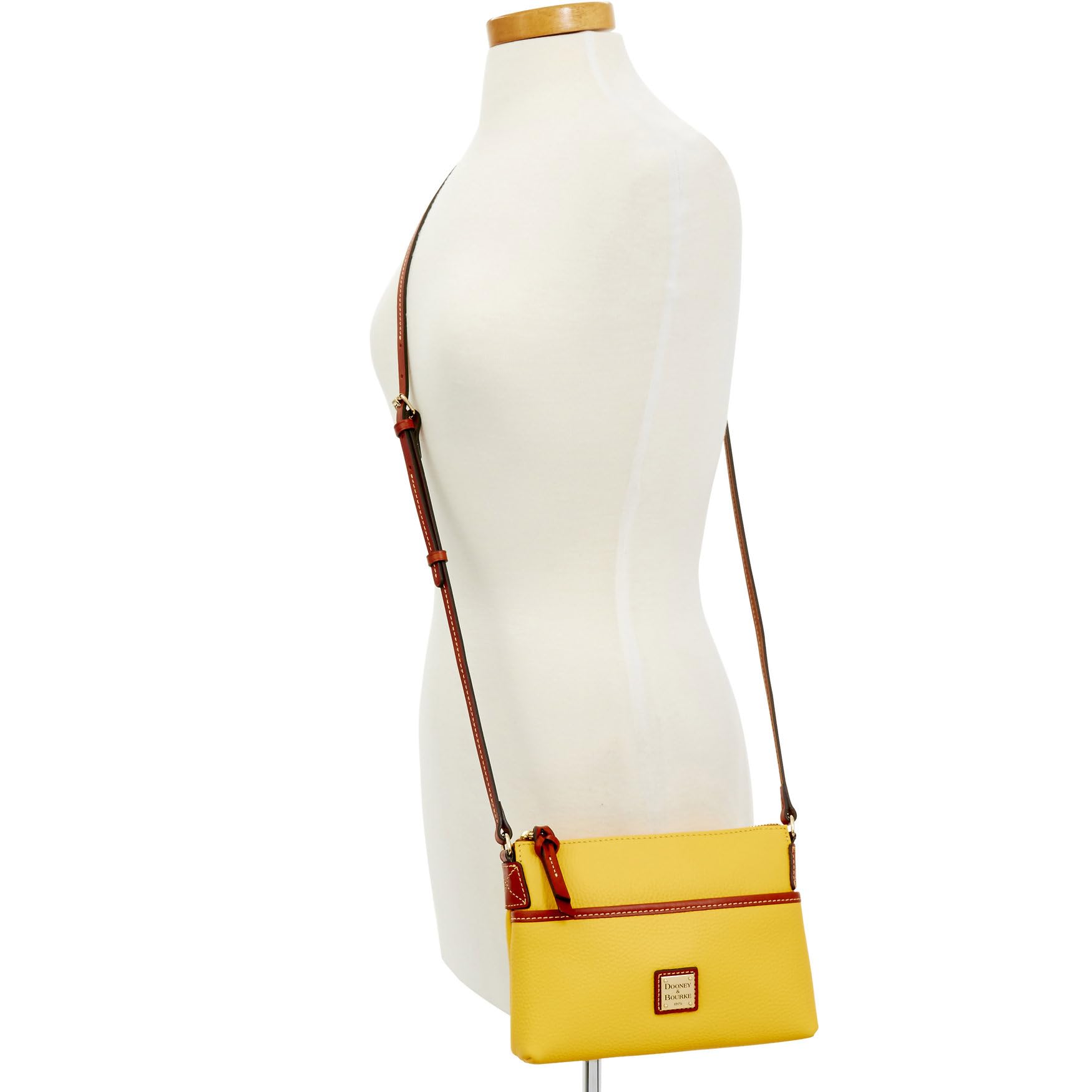 Dooney & Bourke Handbag, Pebble Grain Ginger Crossbody - White