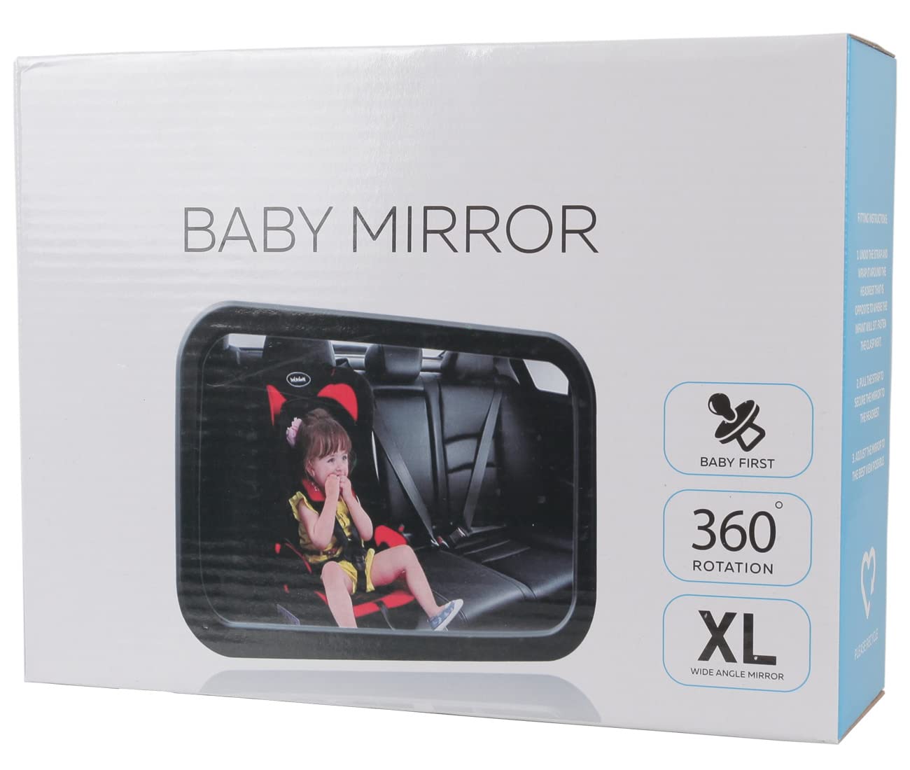 Baby Mirror for Car Infant Rear Facing Seat with Wide Crystal Clear of View
