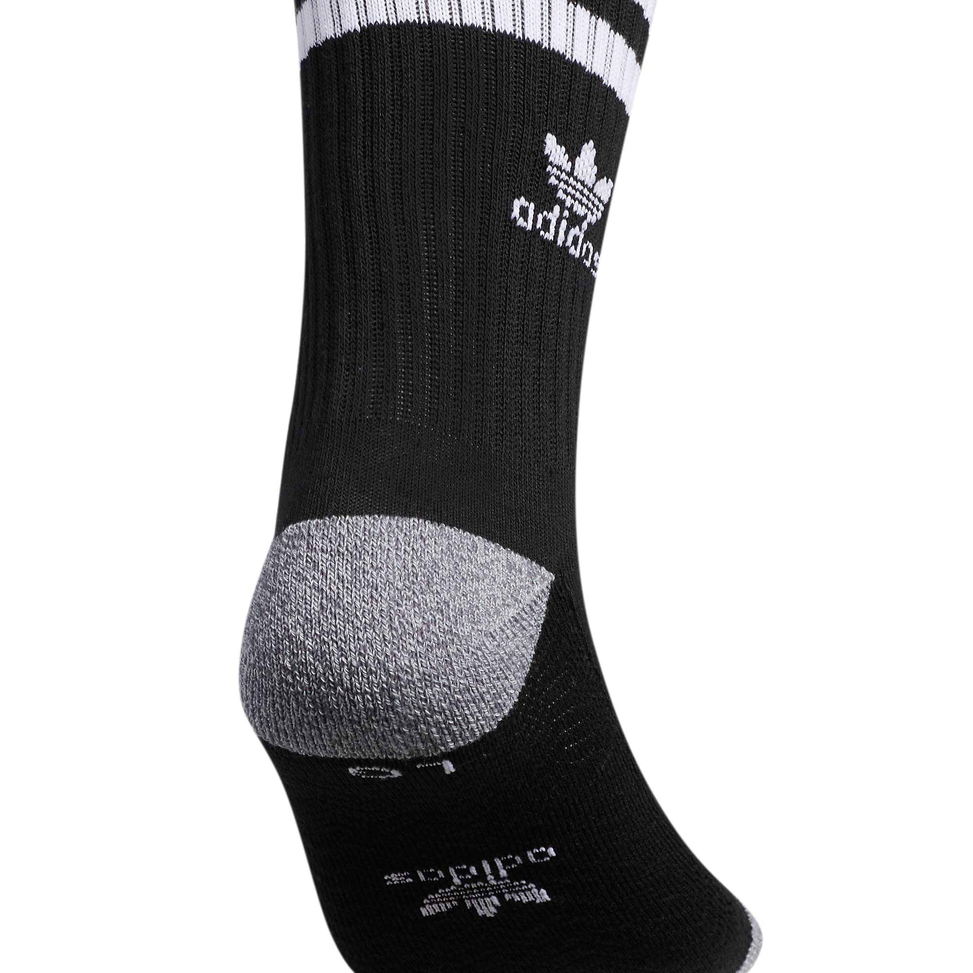adidas Originals Roller Crew Socks (3-pair), Black/White, Large