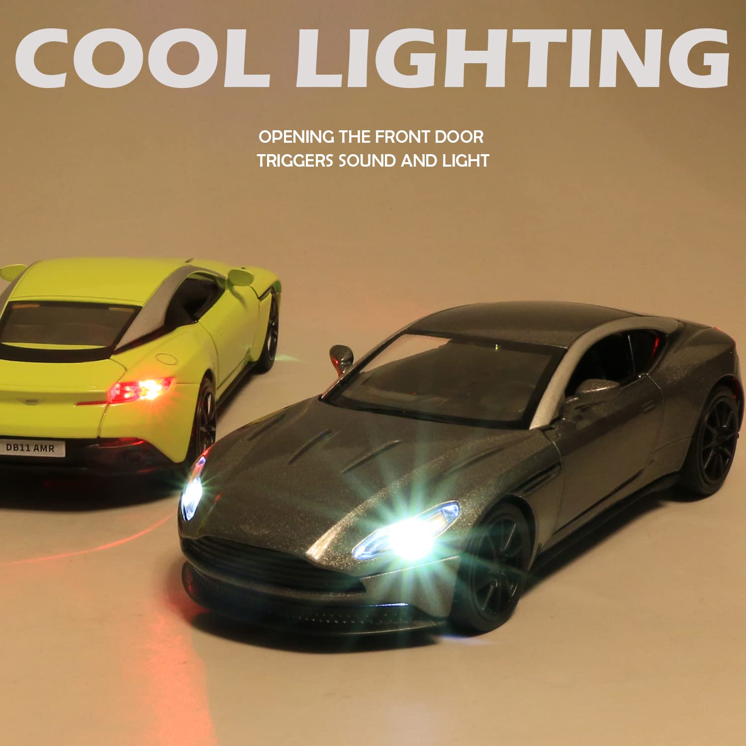 JACKIEKIM 1:32 Alloy Pull Back Car Diecast Model for Asdun Martin,Collection, Mini Simulation Vehicles Toys for Kids,Boyfriend,Young Peoples Gift(Gary)