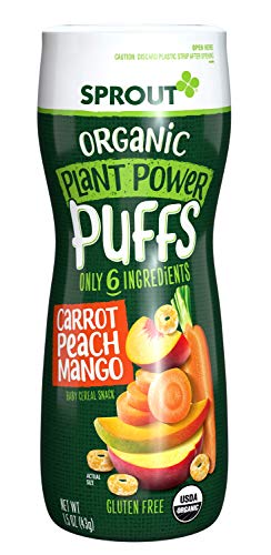 Sprout Organic Snacks Plant Power Puffs baby Food, 1.5 Oz