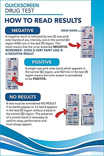 Phamatech Quickscreen MET 500 ng/mL Urine Dip Card Drug Testing - Pack of 25