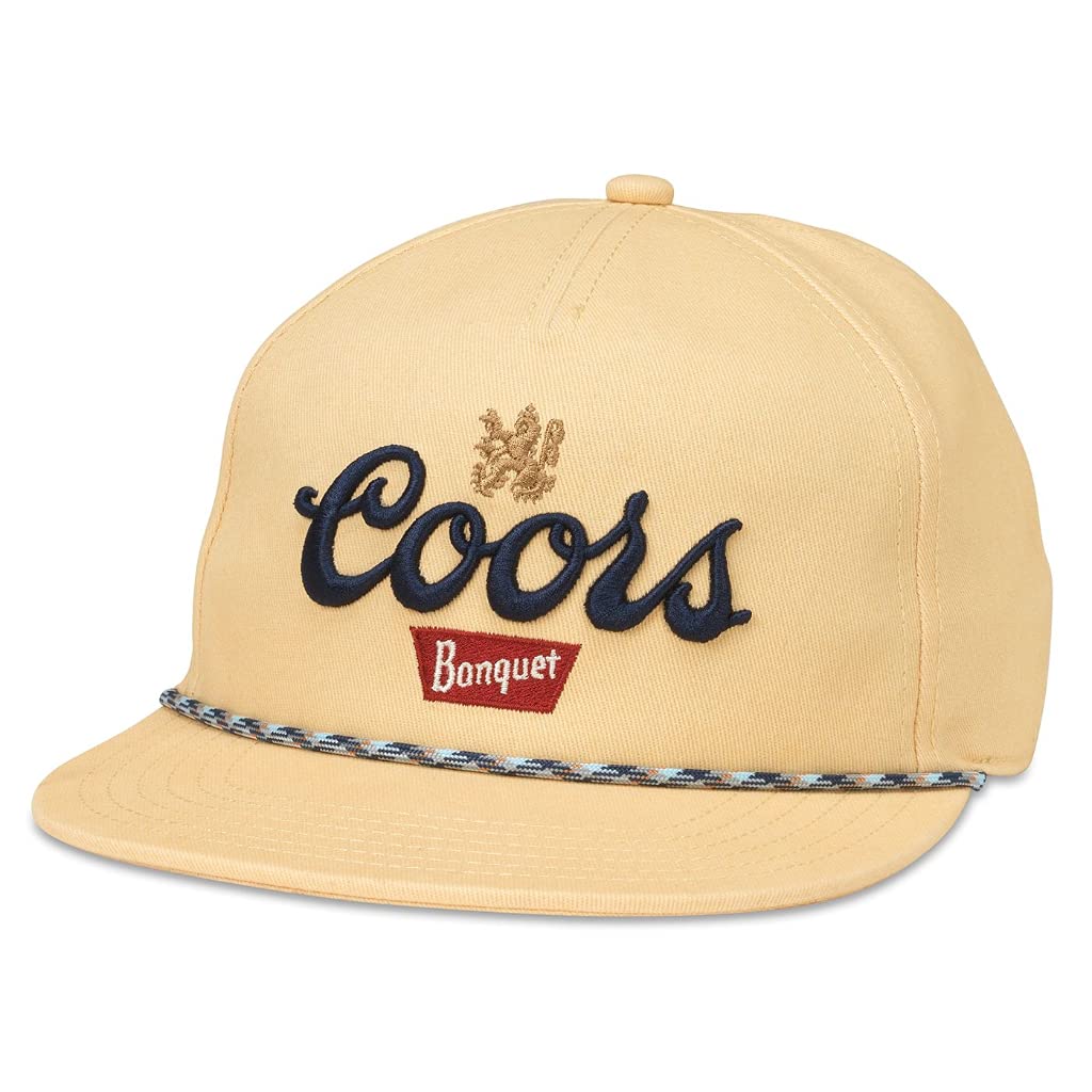 AMERICAN NEEDLE Coors Banquet Beer Snapback Baseball Dad Hat, Coachella Collection, (21017A-COORS-LTLE)