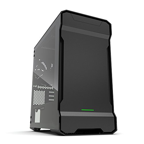 Phanteks (PH-ES314ETG_BK) EVOLV mATX Tempered Glass Edition Aluminum Exterior RGB LED Illumination Micro Tower Case, Satin Black