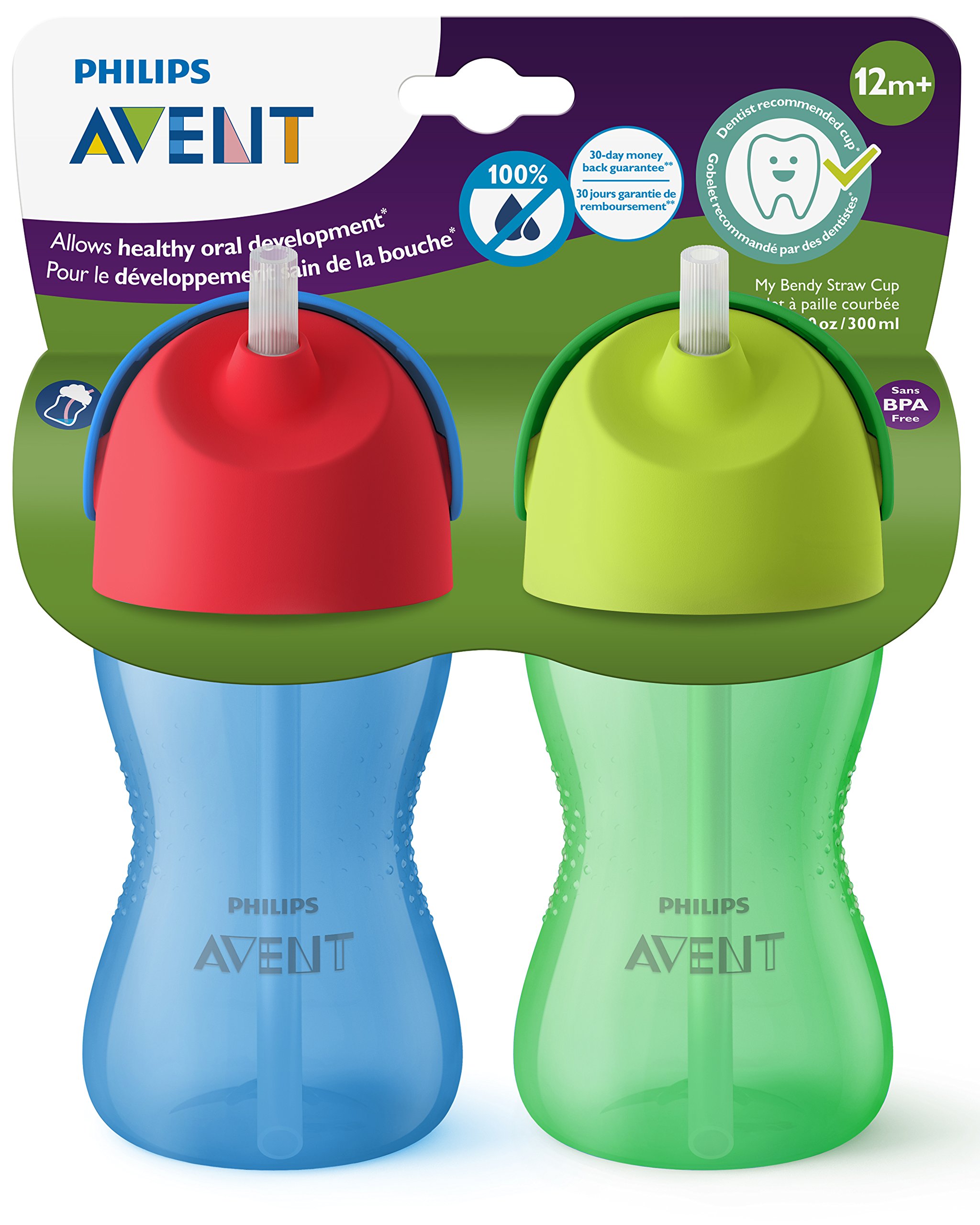 Philips Avent My Bendy Straw Cup, 10 Oz, 2 Pack