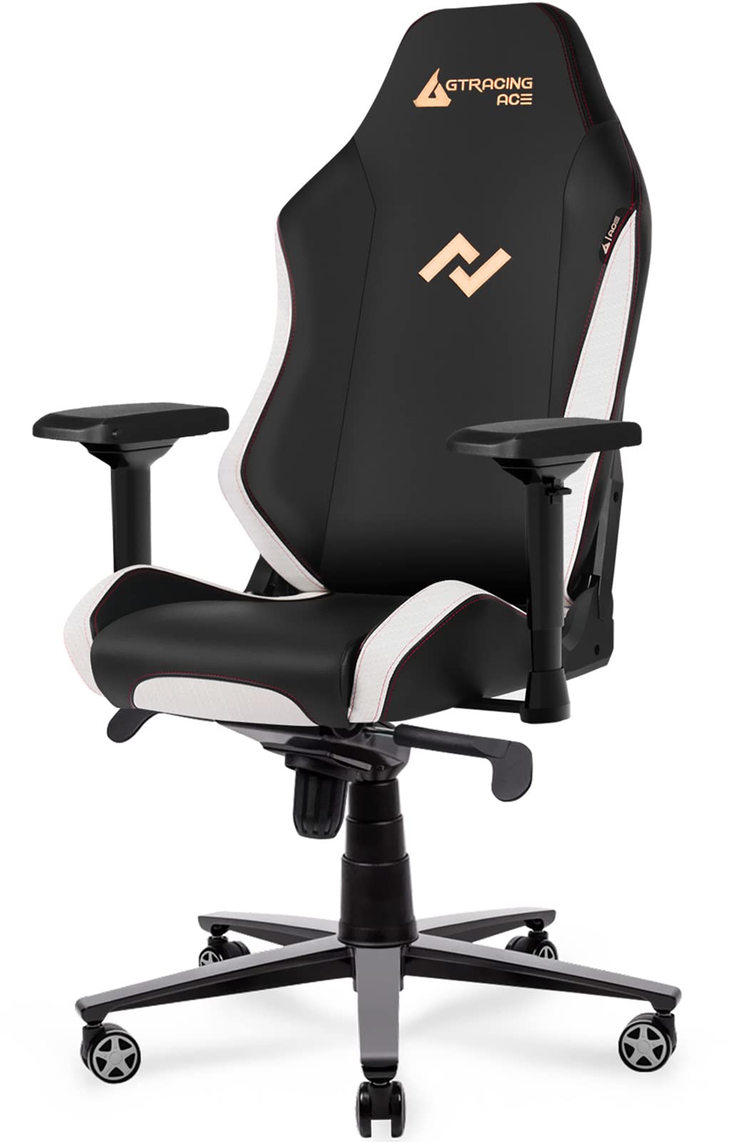 Gaming Chair 350lb Big and Tall High Back Office Chair Ergonomic Racing Reclining Chair with 4D Armrests Swivel Tilt Rocker (White)