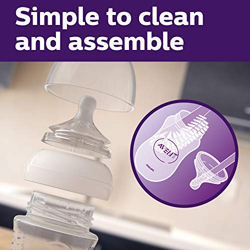 Philips Avent Natural Baby Bottle, Clear, 11oz, 4pk, SCF016/47