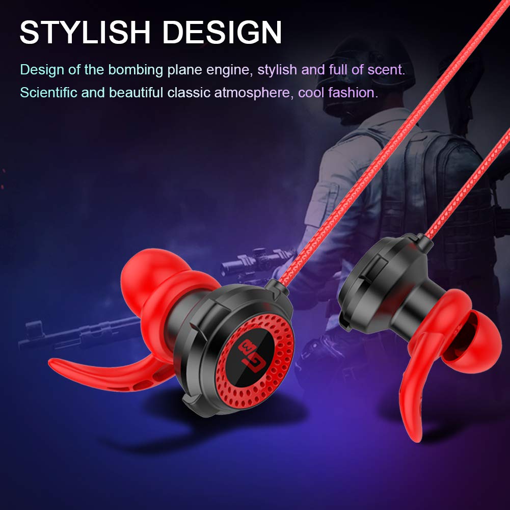 Gaming Earbuds Wired with Microphone, in-Ear Gaming Headset Earphones Headphones for PS5s PS4s, Xboxs Ones, Nintendos Switch, Playstations 4 5, Mobile Gaming 3.5MM Jack Headphones Black