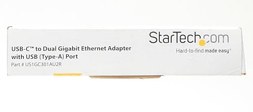 StarTech.com USB-C to Dual Gigabit Ethernet Adapter with USB 3.0 (Type-A) Port - USB Type-C Gigabit Network Adapter (US1GC301AU2R)