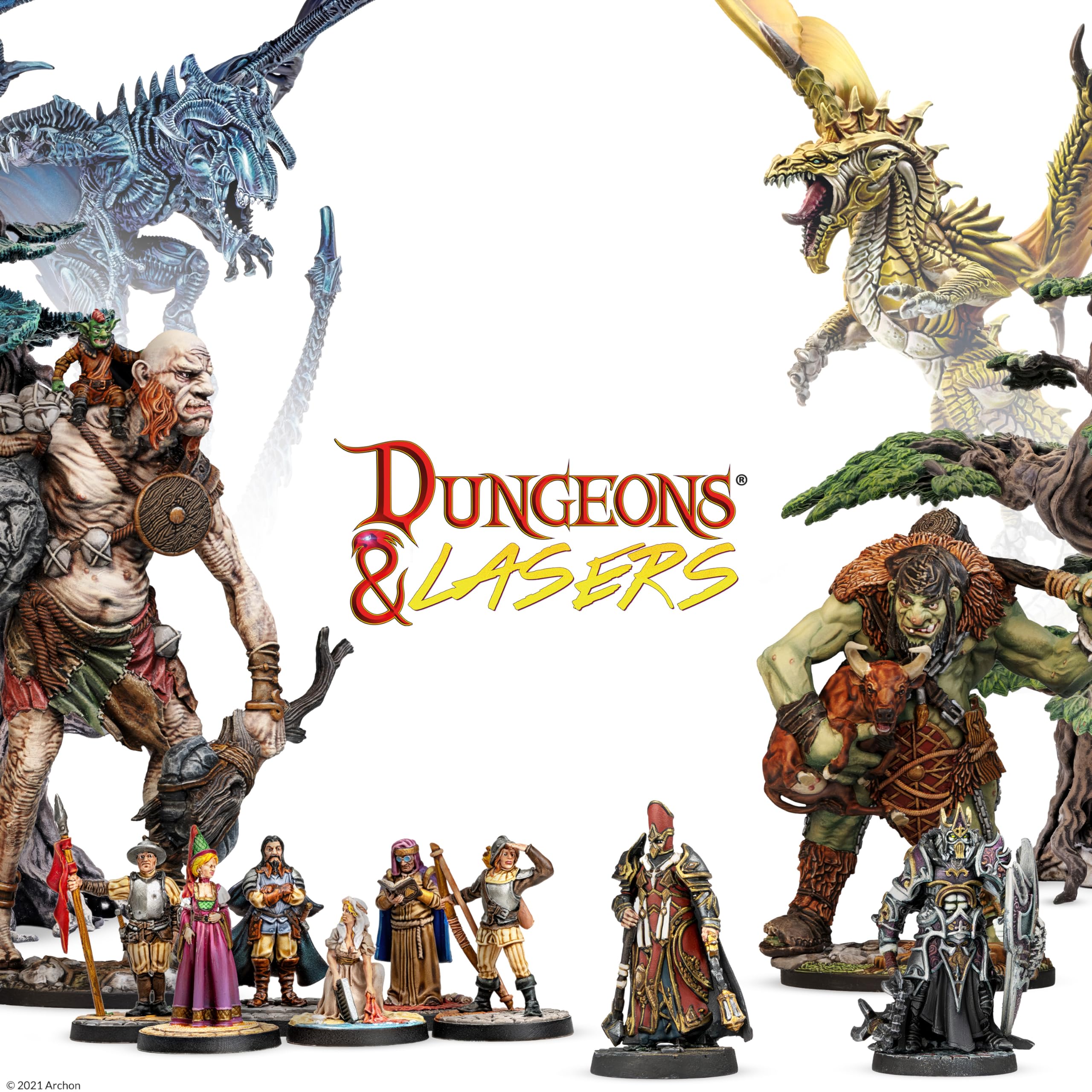 Dungeons & Lasers Fantasy Customization Bits for DND Terrain - 70 Pieces of D&D Accessories and Props for 5E Tabletop RPG Games - Unpainted, Unassembled - for Ages 14 Years and up