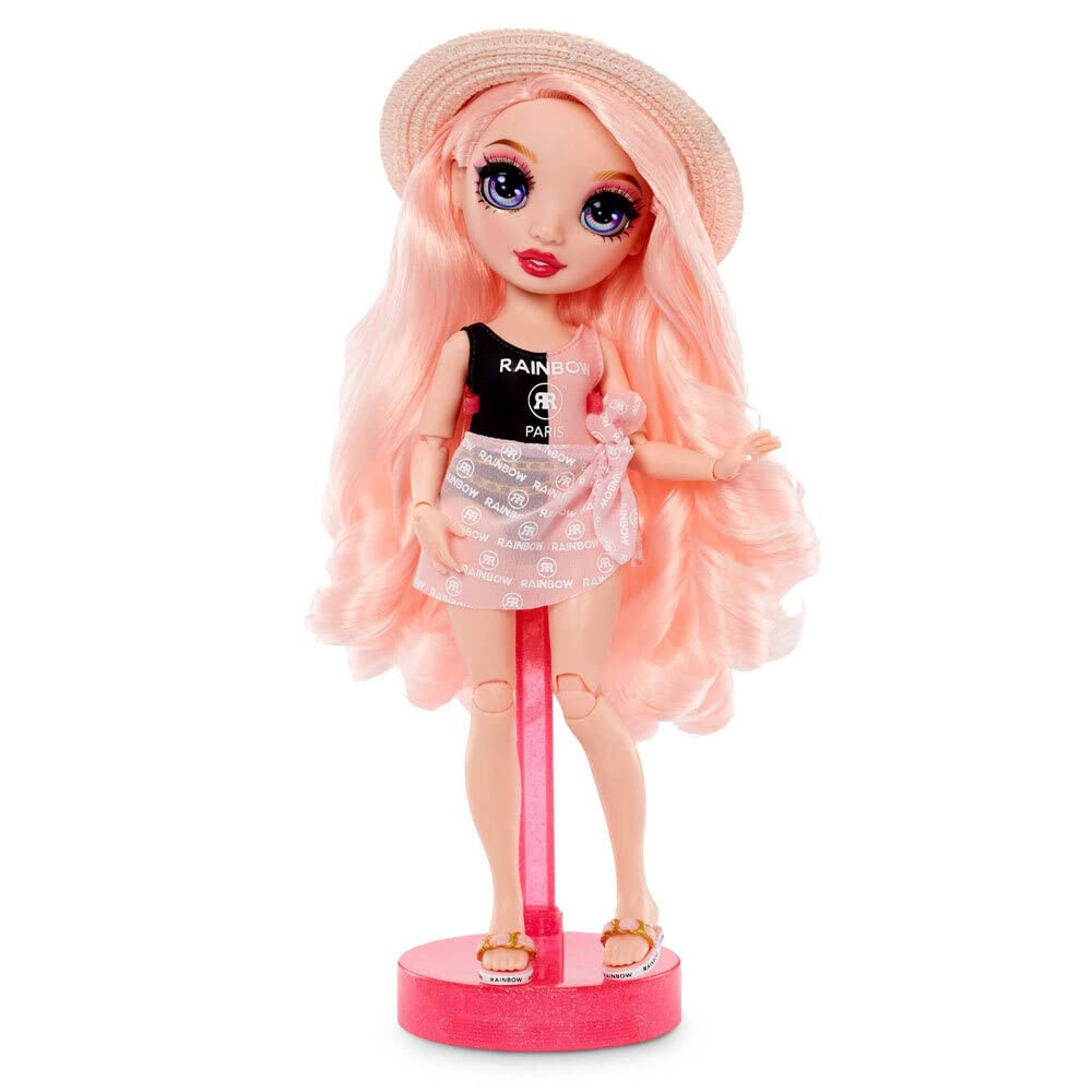 Rainbow High Pacific Coast Bella Parker- Pink Fashion Doll with 2 Designer Outfits, Pool Accessories Playset, Interchangeable Legs, Toys for Kids, Great Gift for Ages 6-12+ Years