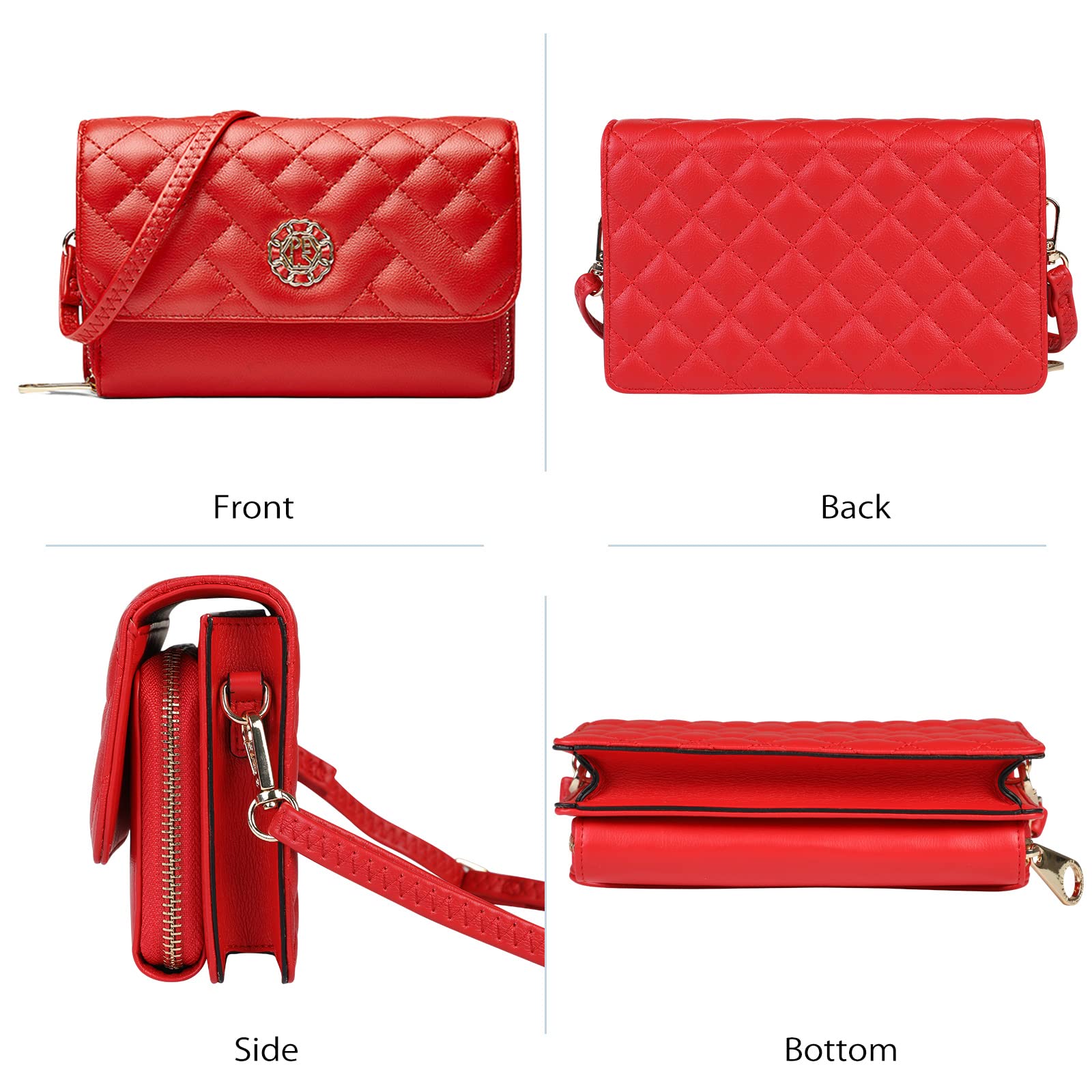 Tom Clovers Small Crossbody Shoulder Bag for Women Shoulder Purse Cellphone Bags Card Holder Wallet Purse Handbags