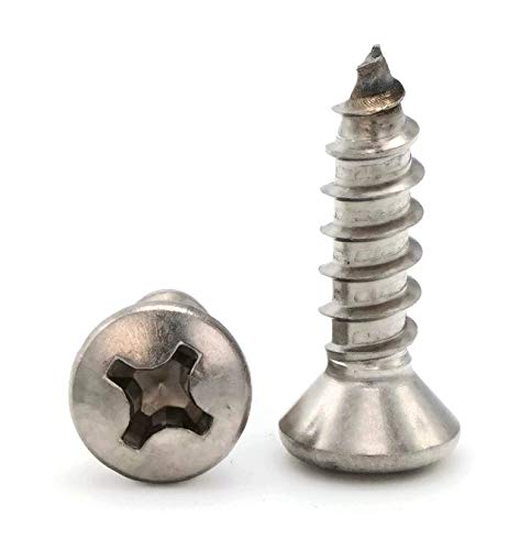 Phillips Oval Head Sheet Metal Screws 18-8 Stainless Steel - #12 x 3/4" Qty-100