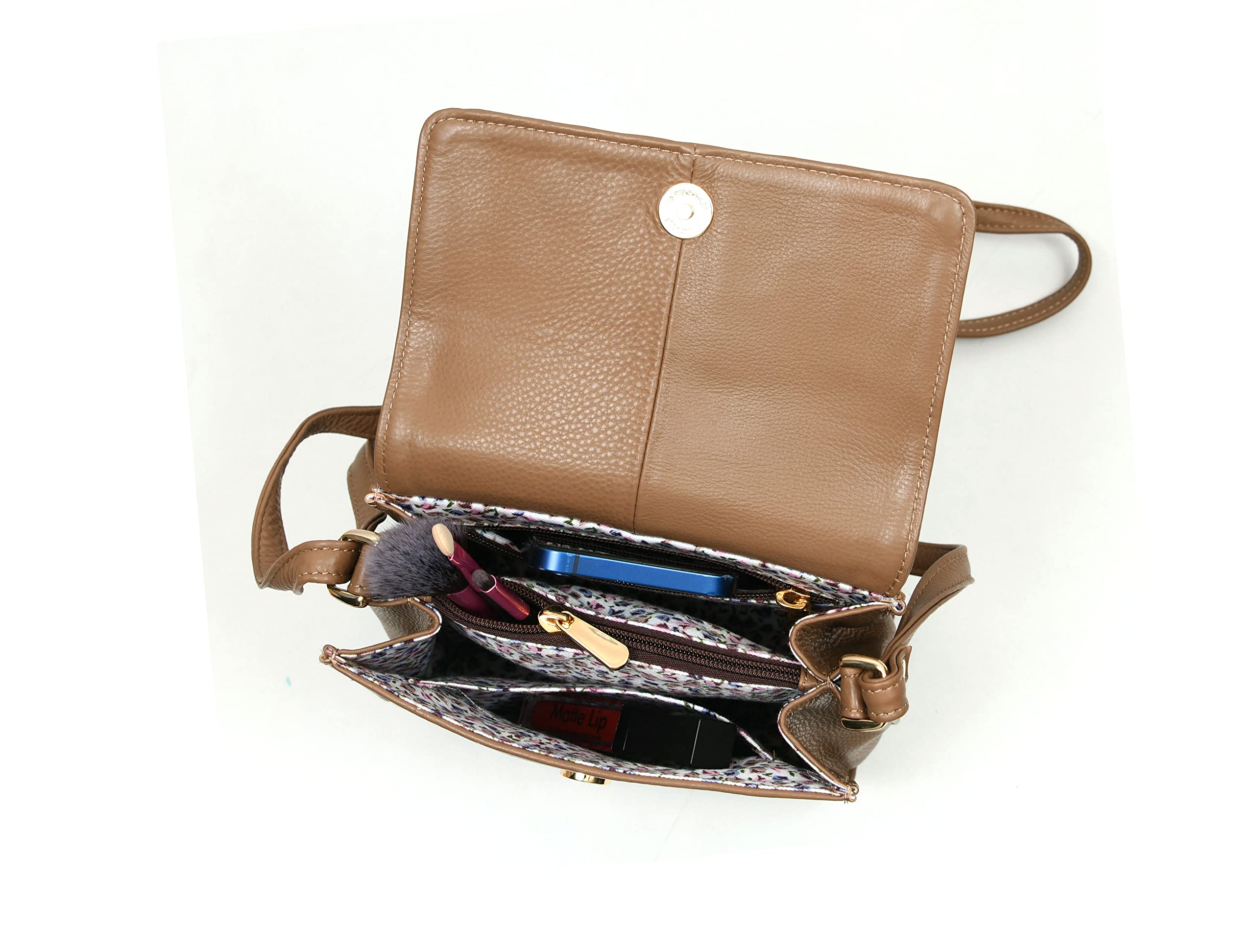 Leather Crossbody Purse for Kids Women Leather Roomy Bag by Aaron Leather Goods (Juárez)