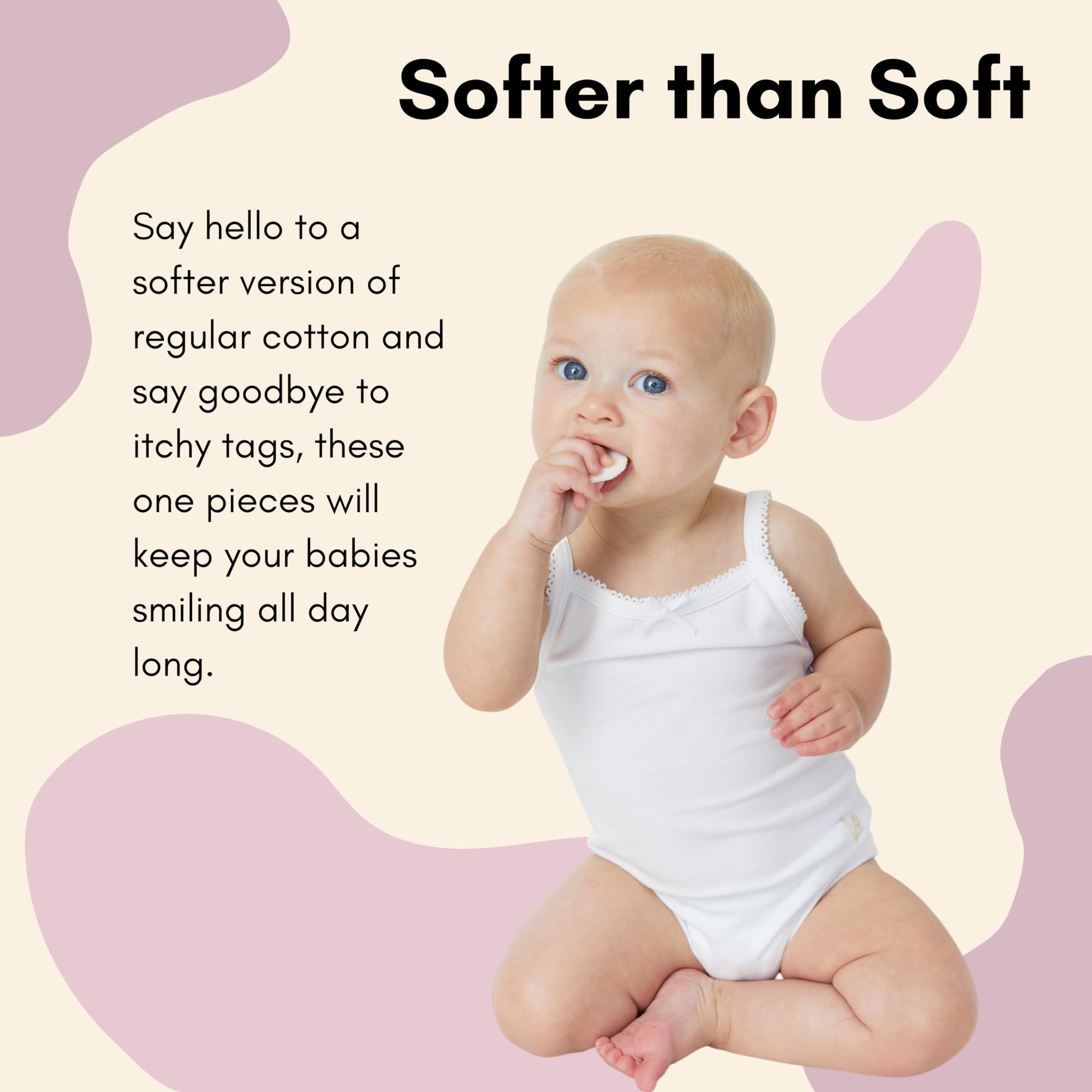 Feathers Baby Girls 100% cotton super soft One-piece Bodysuits 2-Pack