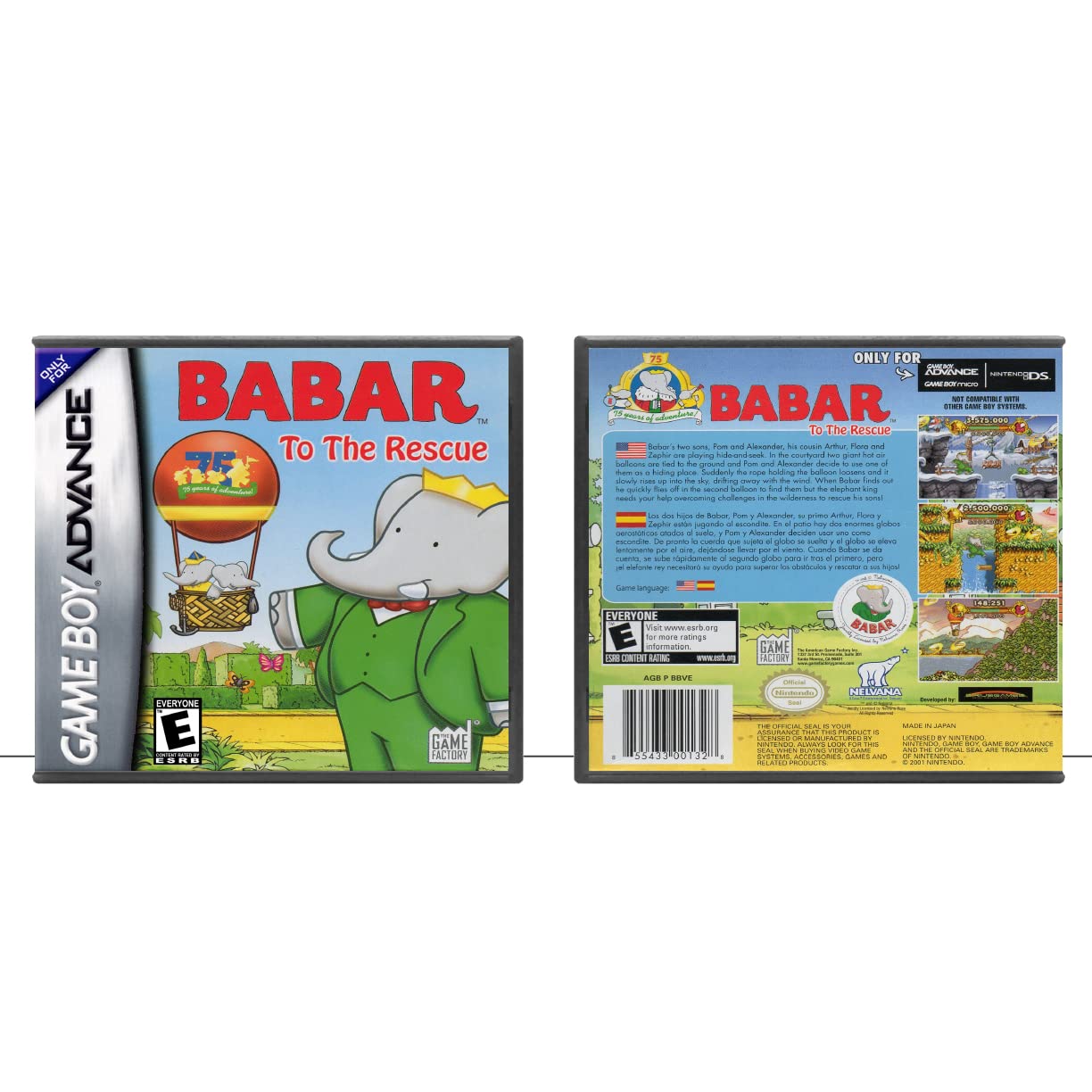 Babar: To The Rescue | (GBA) Game Boy Advance - Game Case Only - No Game