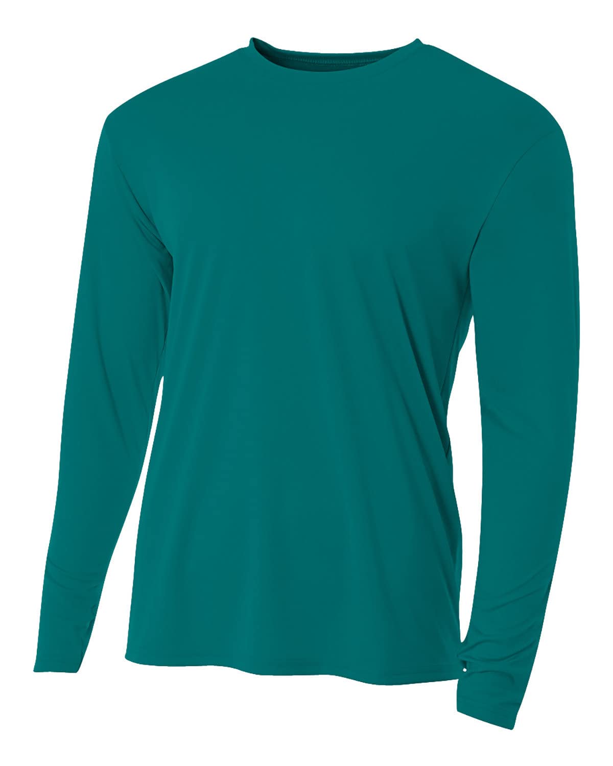 APPAREL GLOBE Men's Cooling Performance Long Sleeve T-Shirt, Teal, Large