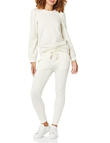 Amazon Aware Women's Puff Sleeve Sweatshirt (Available in Plus Size), Oatmeal Heather, Small