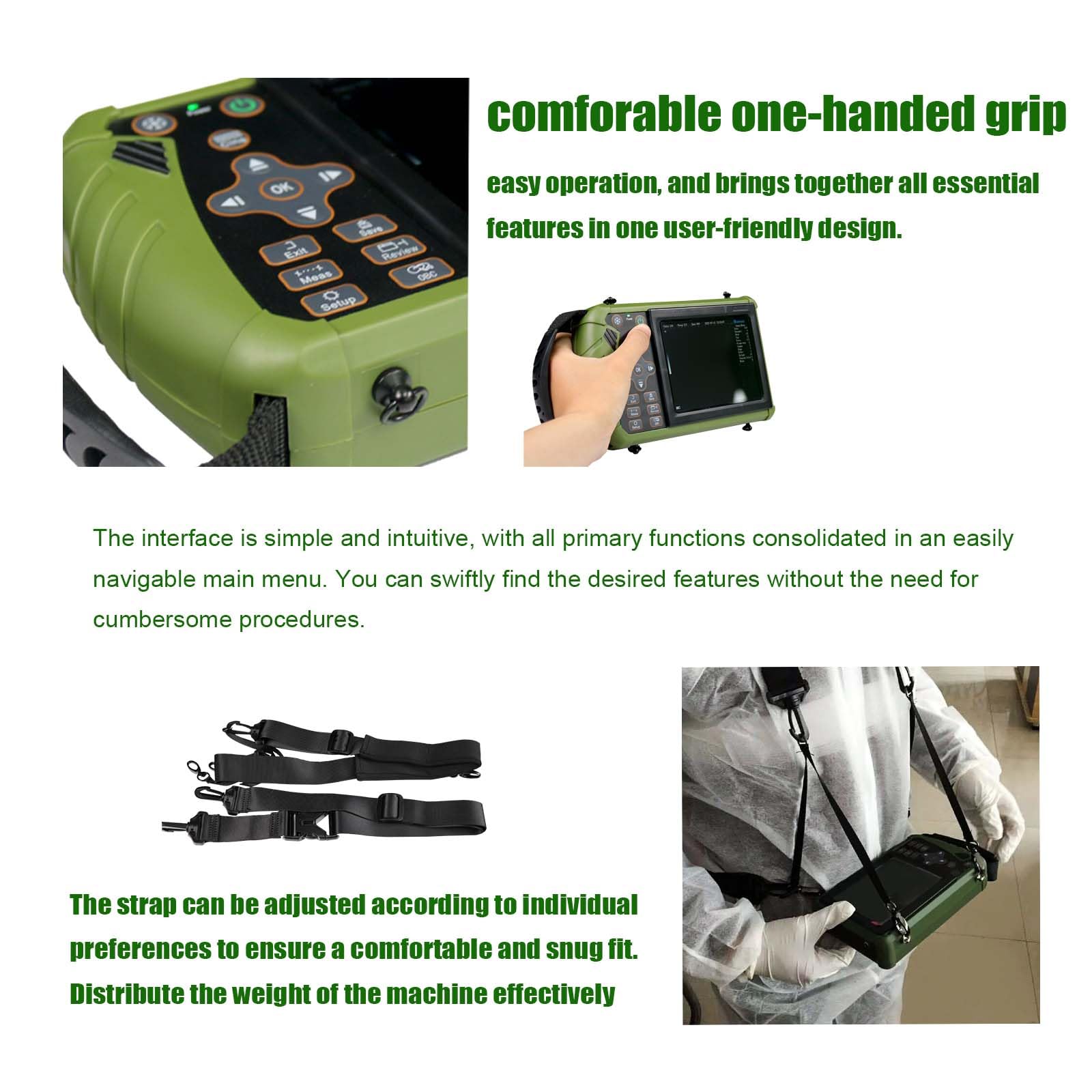 Dawei Vet Ultrasound Machine Portable Veterinary Handheld Scanner B-Ultra Sound with 3.5MHz Probe for pregnancy Pig,Sheep,dog,cat use