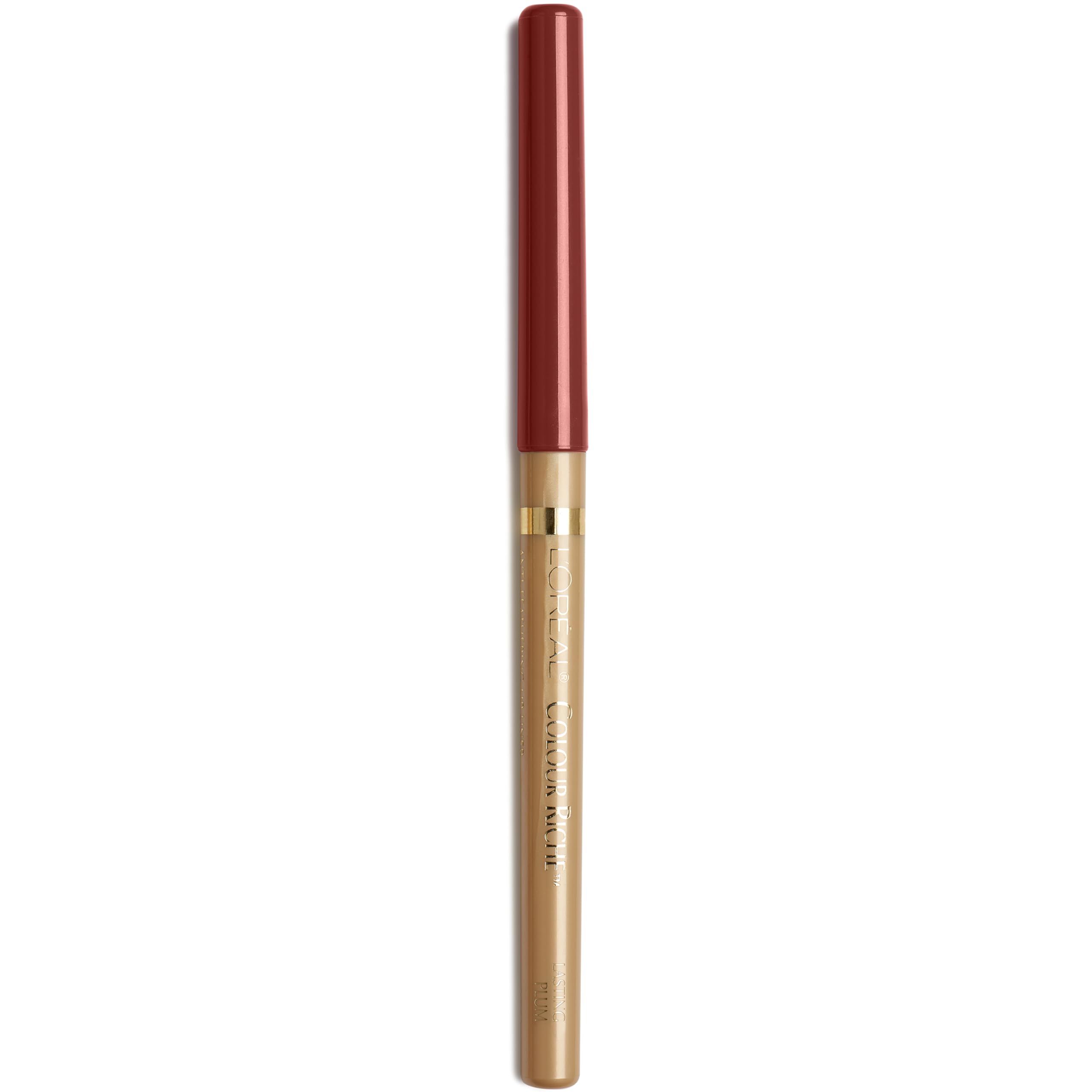LâOrĂ©al Paris Colour Riche Lip Liner Pencil, Creamy Lip Liner with Omega 3 and Vitamin E, 772 Lasting Plum (Deep Reddened Plum)