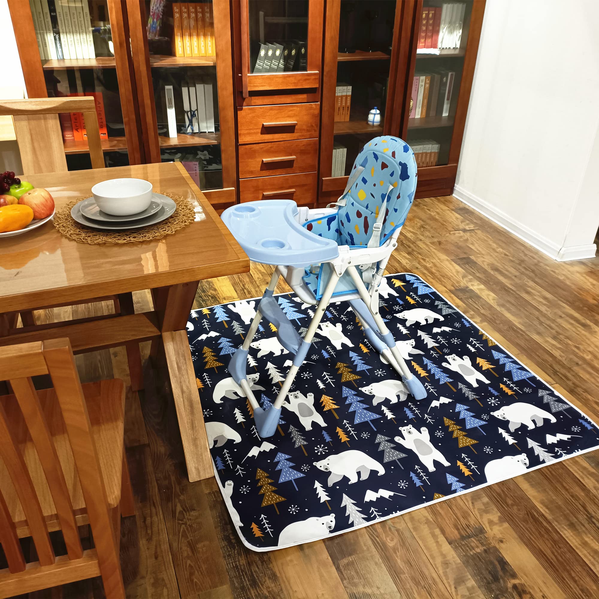 Baby Splat Mat High Chair Mat for Floor , Large Splat Mat for Kids Arts and Crafts