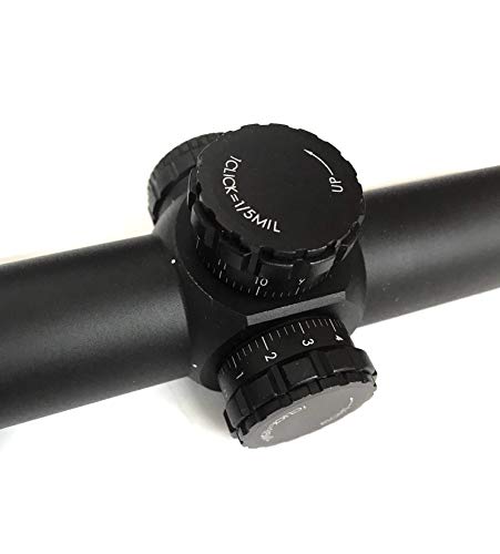 Ade Advanced Optics 1-6 x 24mm Tactical Rifle Scope Green/Red Illuminated Etched Glass Mil Dash Reticle