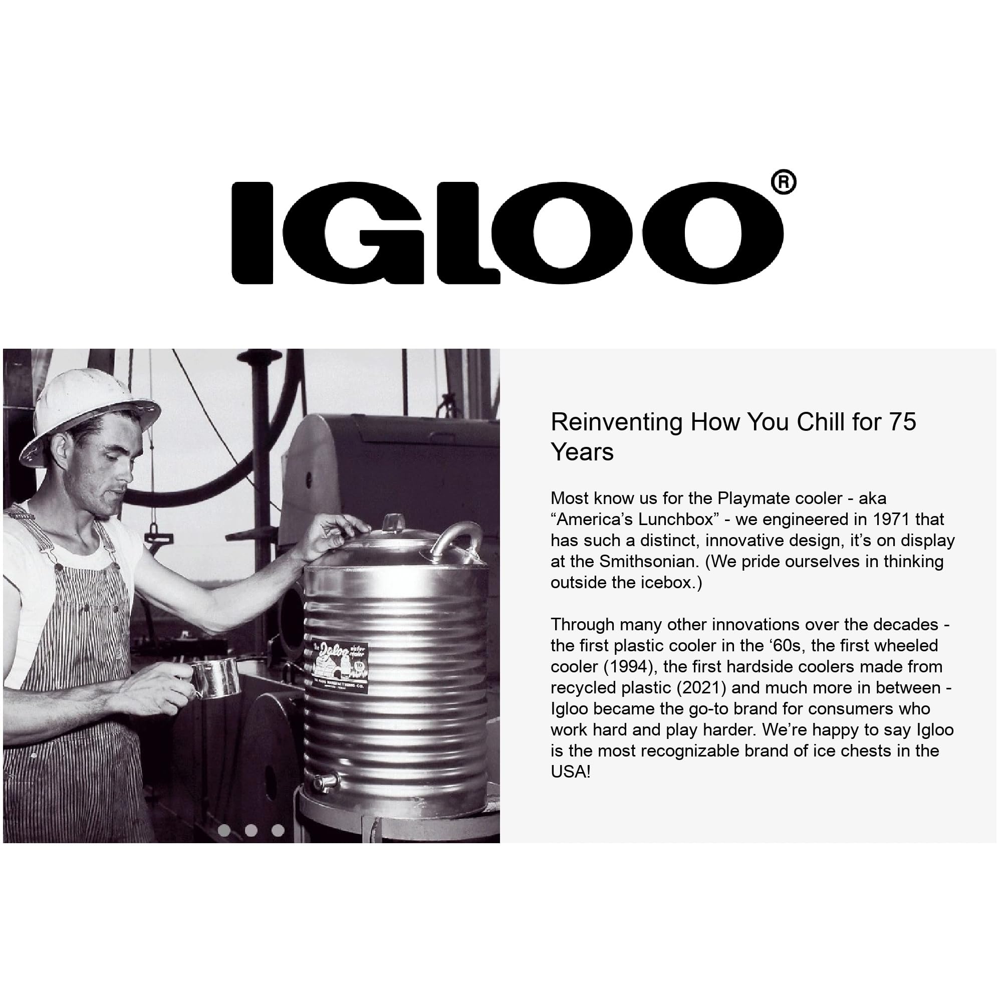 Igloo Cooler Oversized Mechanical Hinge for 150-165 QT Coolers, Black (1 Hinge)