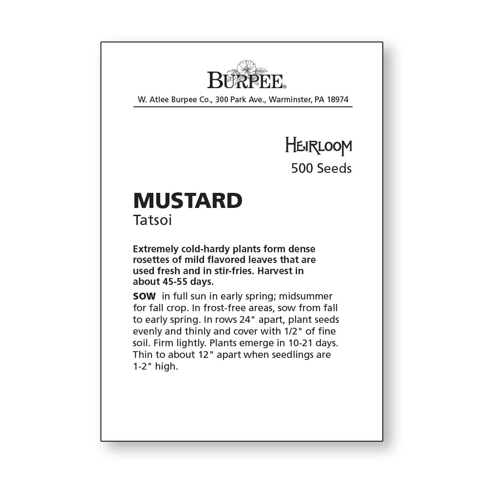 Burpee Tatsoi (Heirloom) Mustard Seeds 500 seeds