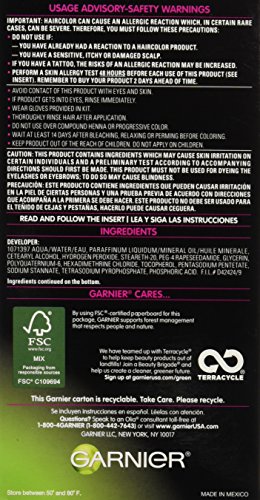 Garnier Olia Ammonia Free Permanent Hair Color, 100% Gray Coverage (Packaging May Vary), 6.43 Light Natural Auburn, Red Hair Dye, Pack of 1