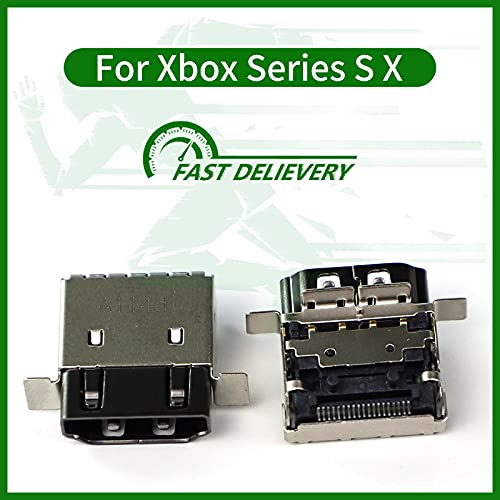FENGCHUANG 1Pcs H-DMI Port Socket Interface Connector Replacement,Xbox Series Accessories,Original HD Port for Xbox Series S/X,Black