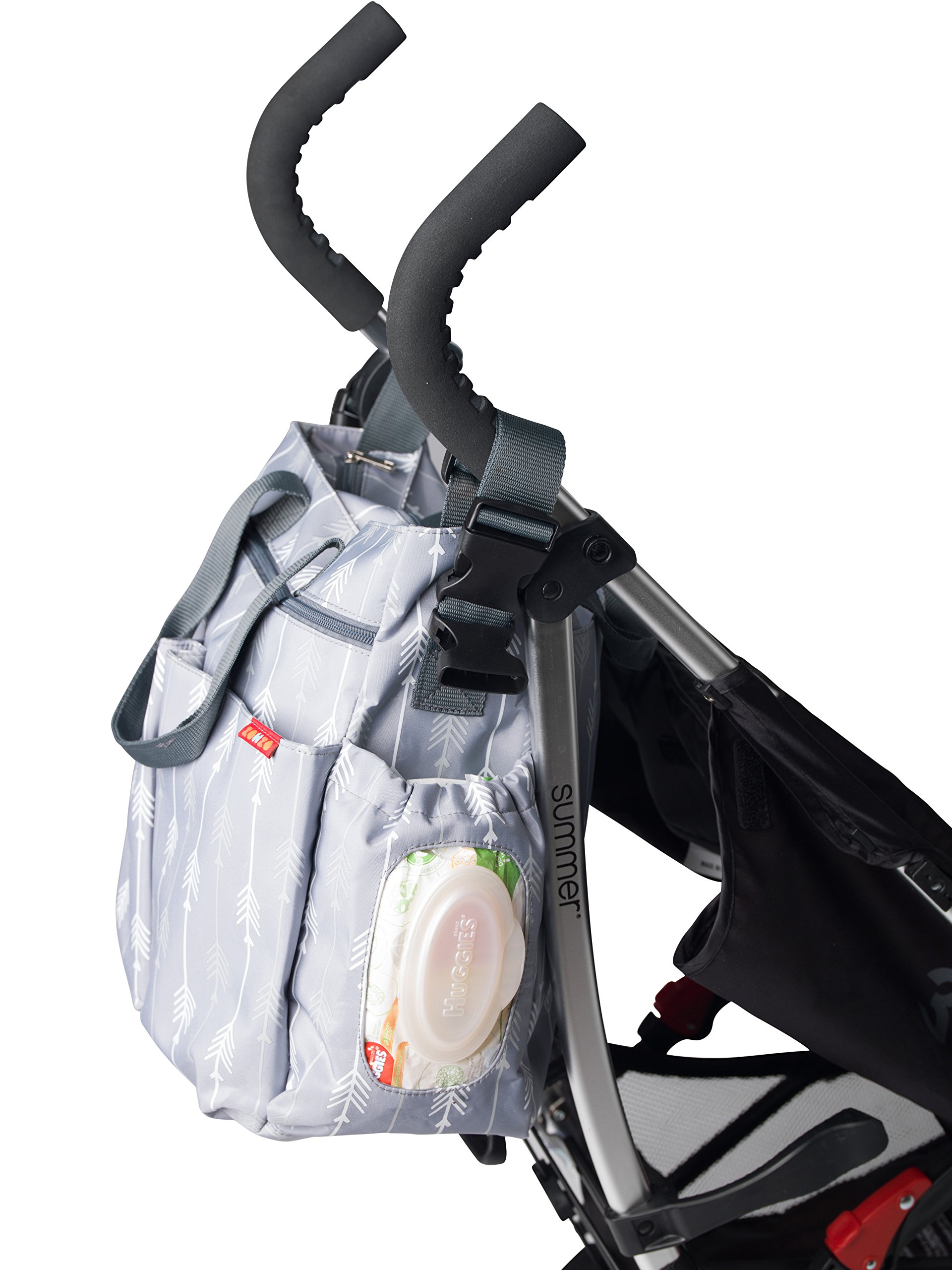 Zohzo Diaper Bag for Baby Diaper Tote Bag With Changing Pad, Insulated Pockets, Wipes Pocket, Waterproof Material, Stroller Straps, and Shoulder Strap