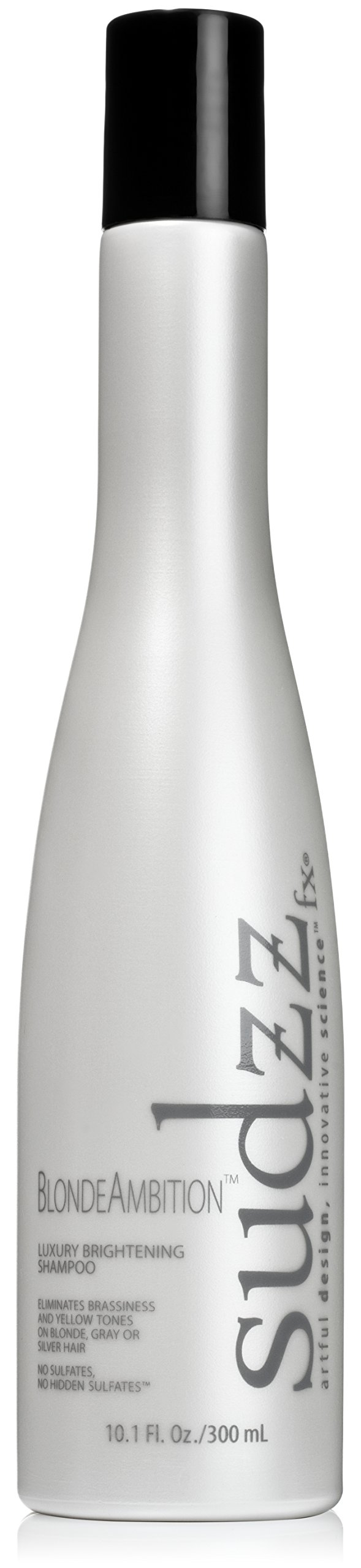 SUDZZFX BlondeAmbition Luxury Brightening Shampoo - Blonde Hair Shampoo - Sulfate Free Shampoo for Men & Women - Travel Size Shampoo - Color Treated Shampoo - Blue Shampoo for Gray Hair, 10.1 Fl Oz