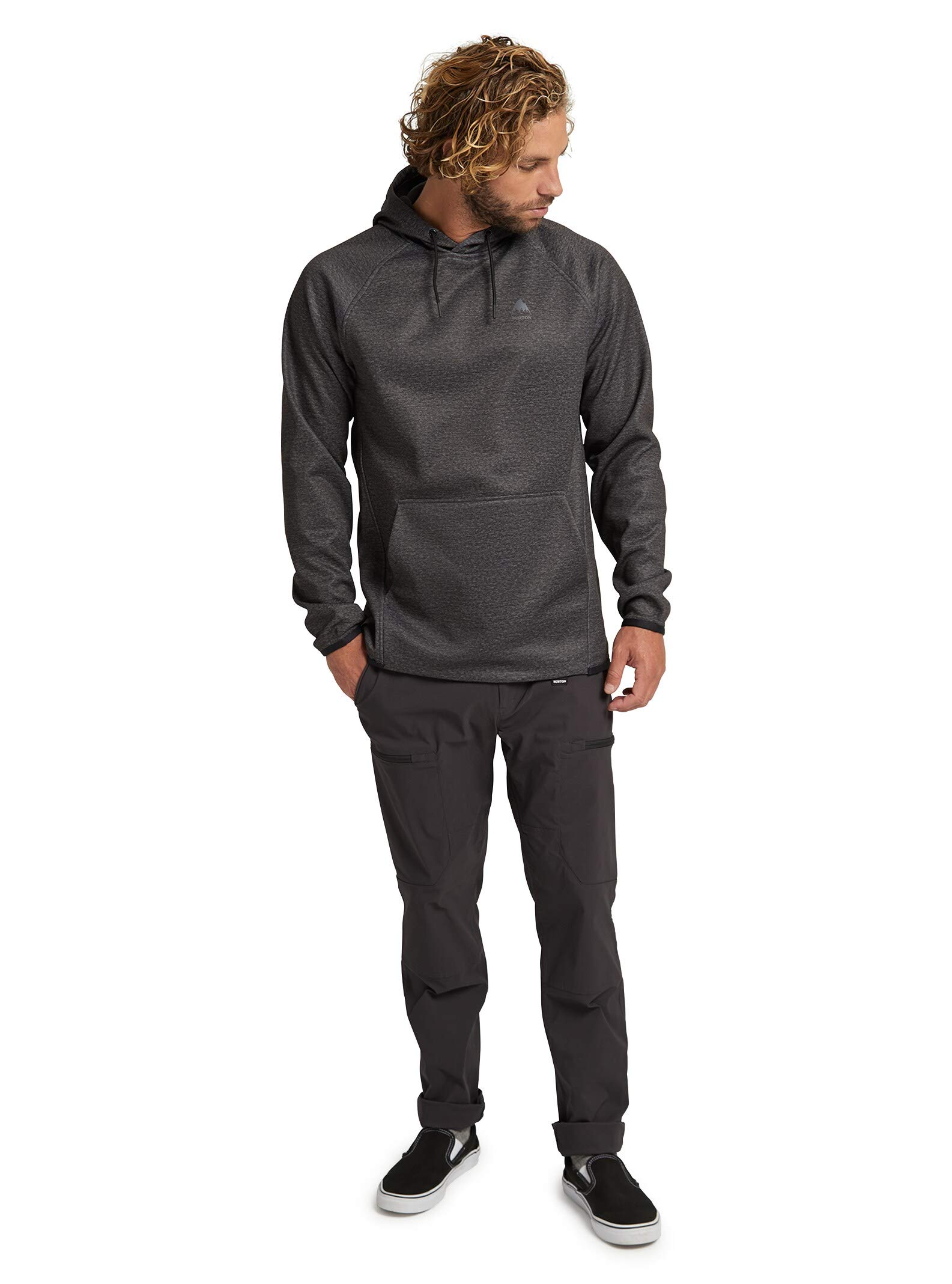 Burton Men's Crown Weatherproof Pullover Fleece, True Black Heather, L