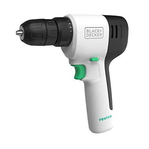 BLACK+DECKER reviva 12V Cordless Drill, 230 lb Torque, Made from Recyled Material (REVCDD12C)