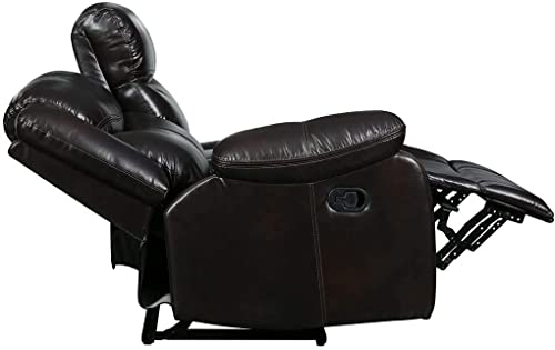 Blackjack Furniture Marsden Modern Leather Air Reclining Living Room Sectional, Brown