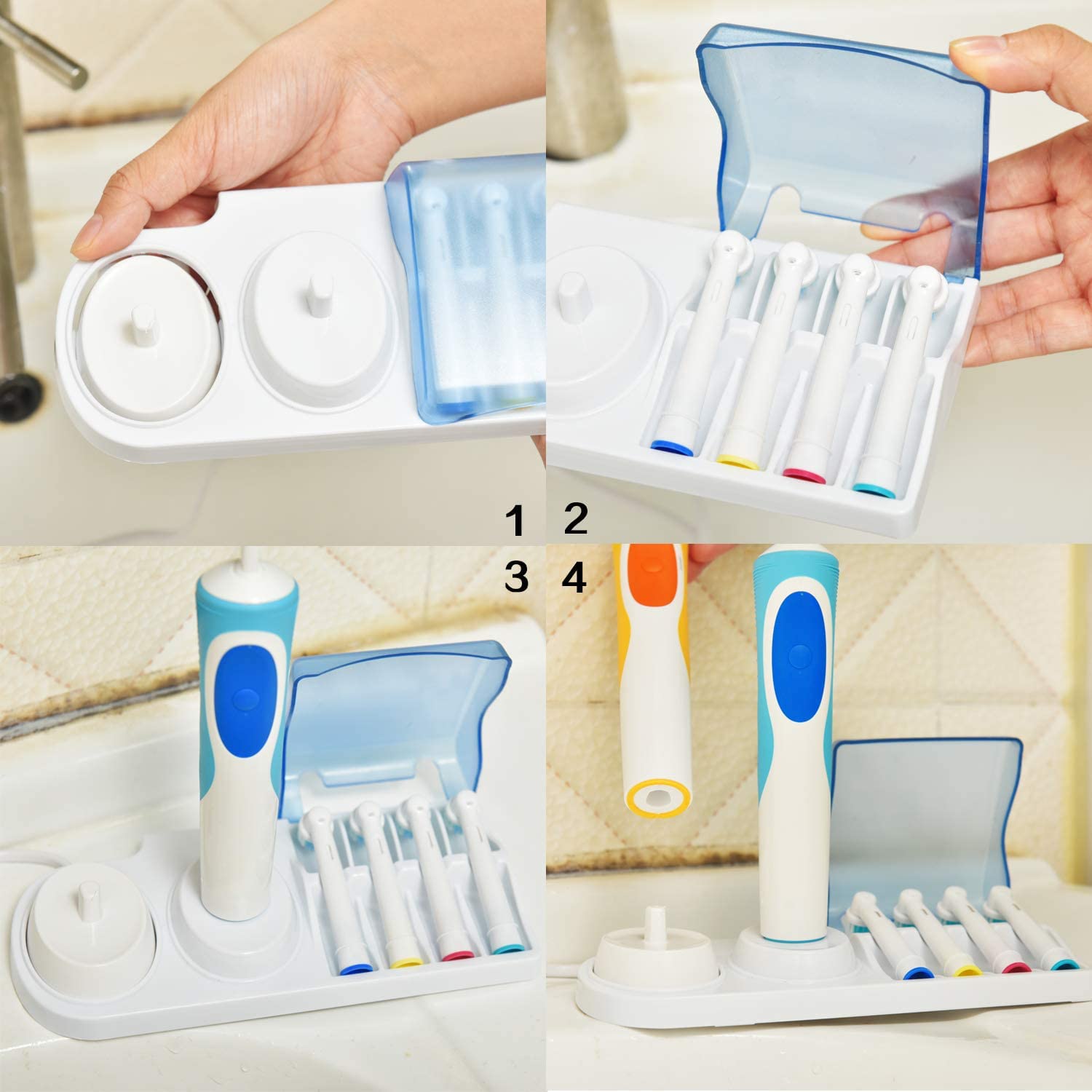 LazyMe Electric Toothbrush Stand for Oral B,Electric Toothbrushes Heads Holder for Oral B (1 Pack)