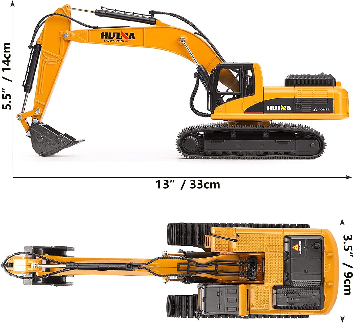 Gemini & Genius Excavator Toys, Construction Vehicle Digger Toys 1/40 Scale Die-cast Grader Engineering Tracked Excavator Vehicle Alloy Models Toys for Kids and Decoration for House