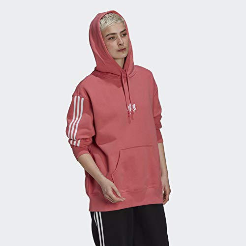 adidas 3-D Trefoil Oversized Hoodie Hazy Rose XS