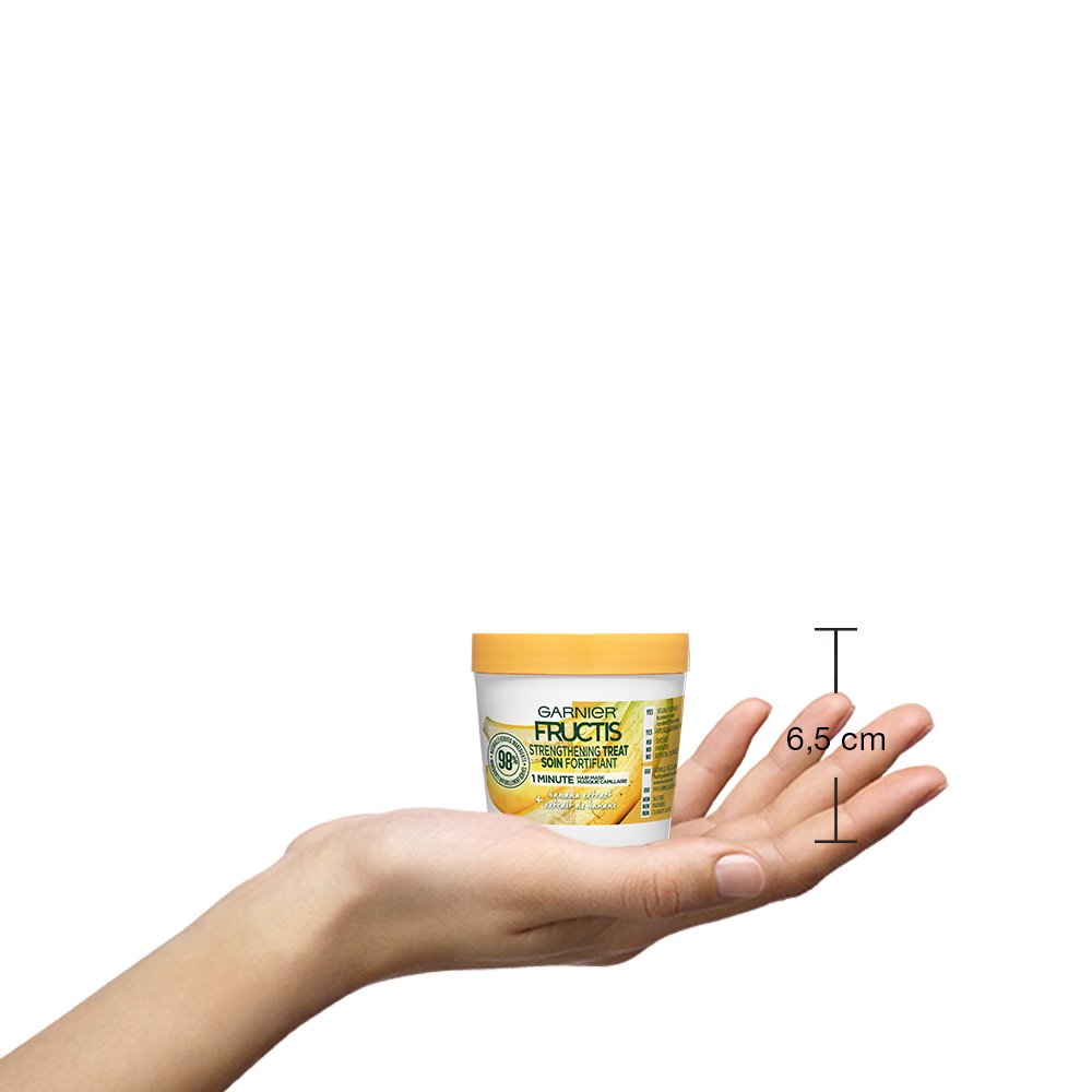Garnier Fructis Strengthening Treat 1 Minute Hair Mask with Banana Extract, 3.4 Fl Oz (Pack of 1)