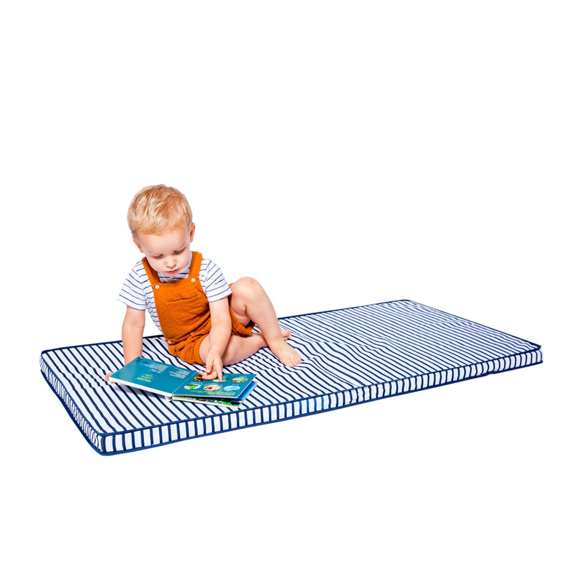 BabyToLove Nap Mat | Easily Rolls Up, Includes Straps to Carry | Perfect for Traveling | Removable Cover | Pink Forest