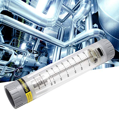 Alvinlite Water Liquid Flow Meter,10-100GPM 60-200GPM Measuring Panel Mount Type Flowmeter for Gas Liquid Water Industrial Field LZM-40G LZM-50G Rate Gauge(60-200GPM)