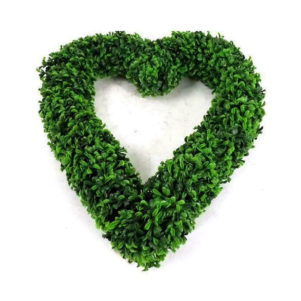 OVBBESS Garden Products Topiary Boxwood Heart Topiary Door Hanging Love Heart Home Decor