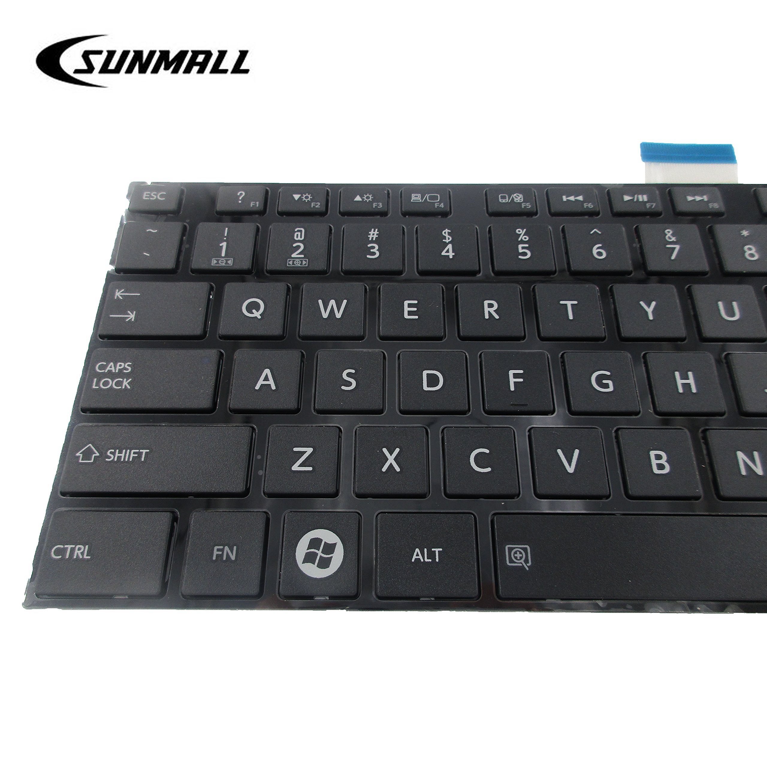 SUNMALL Laptop Keyboard replacement (with FRAME) Compatible with Toshiba Satellite c850 c855 c855d l850 l855 c875 c875d l875d p850 p855 p875d Black US Layout