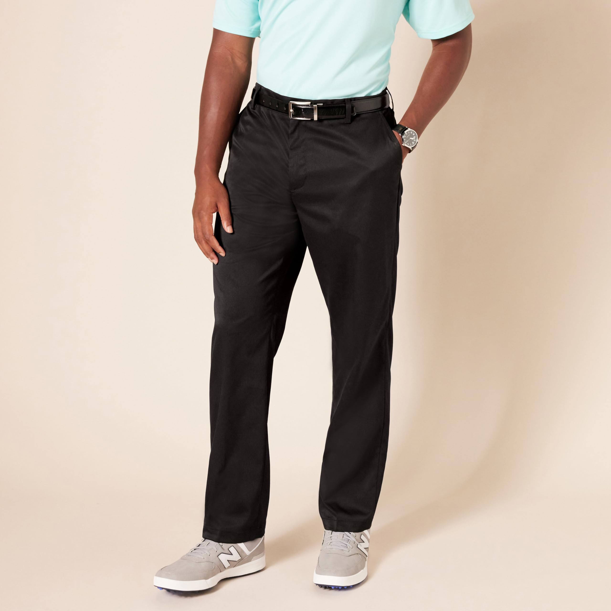 Amazon Essentials Men's Classic-Fit Stretch Golf Pant (Available in Big & Tall), Grey, 38W x 30L