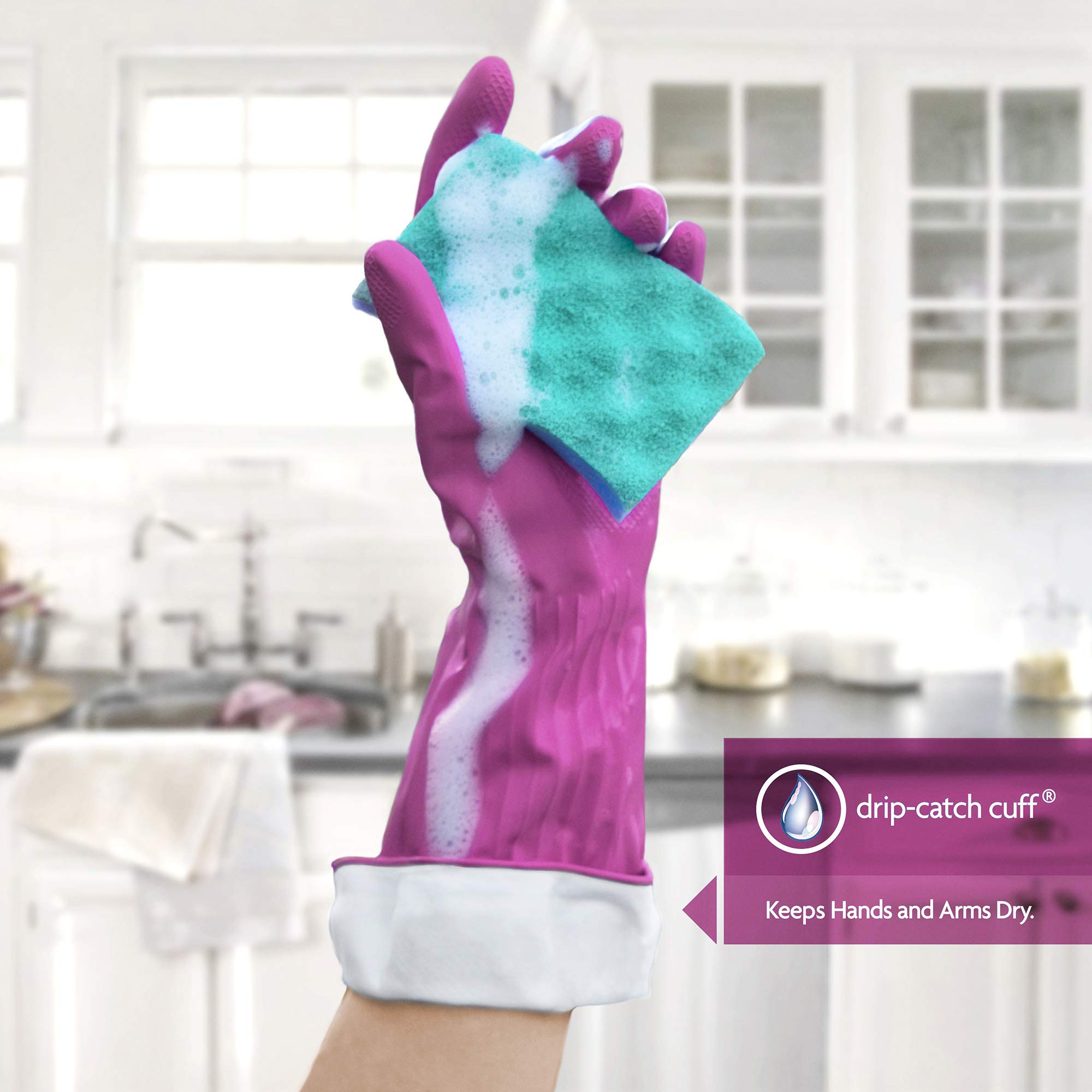 Playtex Living Reuseable Rubber Cleaning Gloves (Small, Pack - 12), Premium Protection Reusable Household Gloves