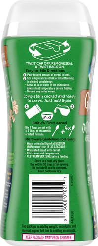 Gerber Baby Cereal Organic 1st Foods, Grain & Grow, Oatmeal, 8 Ounces
