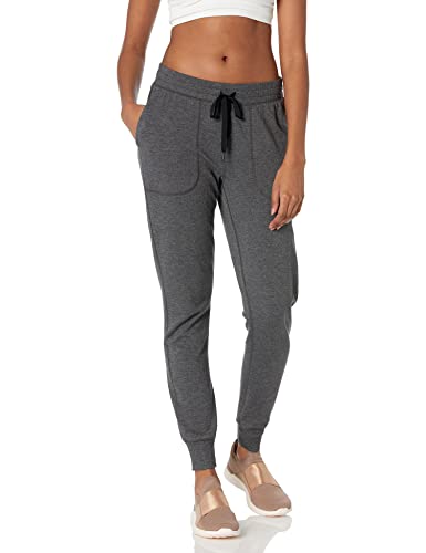 Amazon Essentials Women's Studio Terry Relaxed-Fit Jogger Pant, Charcoal Heather, Medium