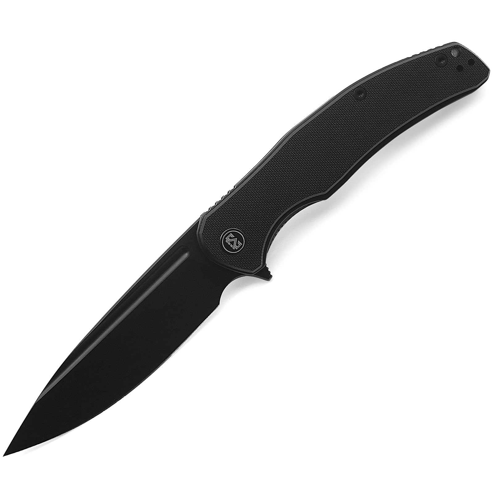 Miguron Knives M Velona Folding Knife,4.03" Black PVD 14C28N Blade Black G10 Handle With Titanium Pocket Clip,Camping Hiking Pocket Knife MGR-803BKII